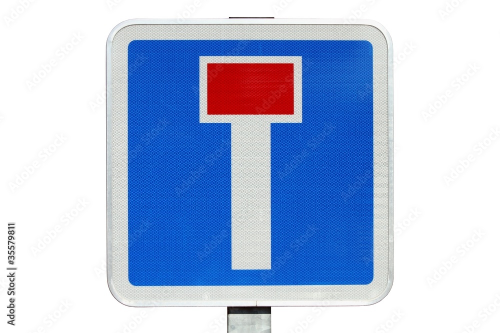 Panneau de signalisation ' Voie sans issue - Impasse ' Stock Photo ...