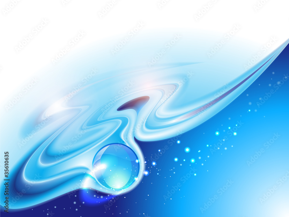 Abstract blue background (no mesh) Stock Vector | Adobe Stock