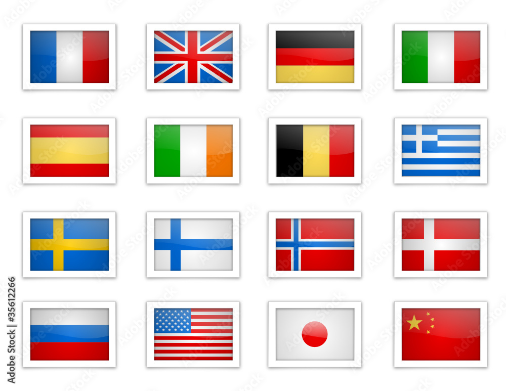 flag icons Stock-Vektorgrafik | Adobe Stock