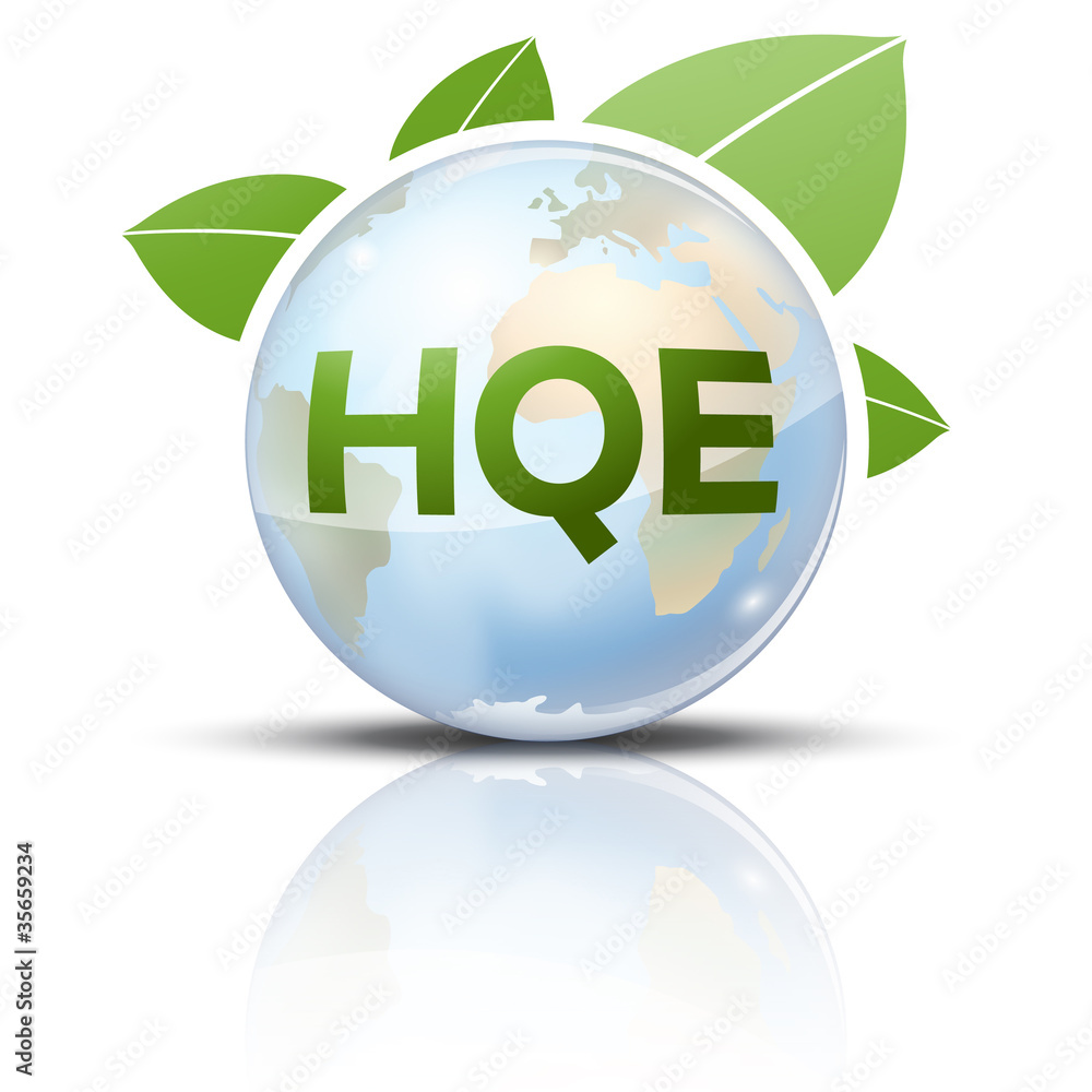 Symbole glossy vectoriel planète Terre HQE vector de Stock | Adobe Stock