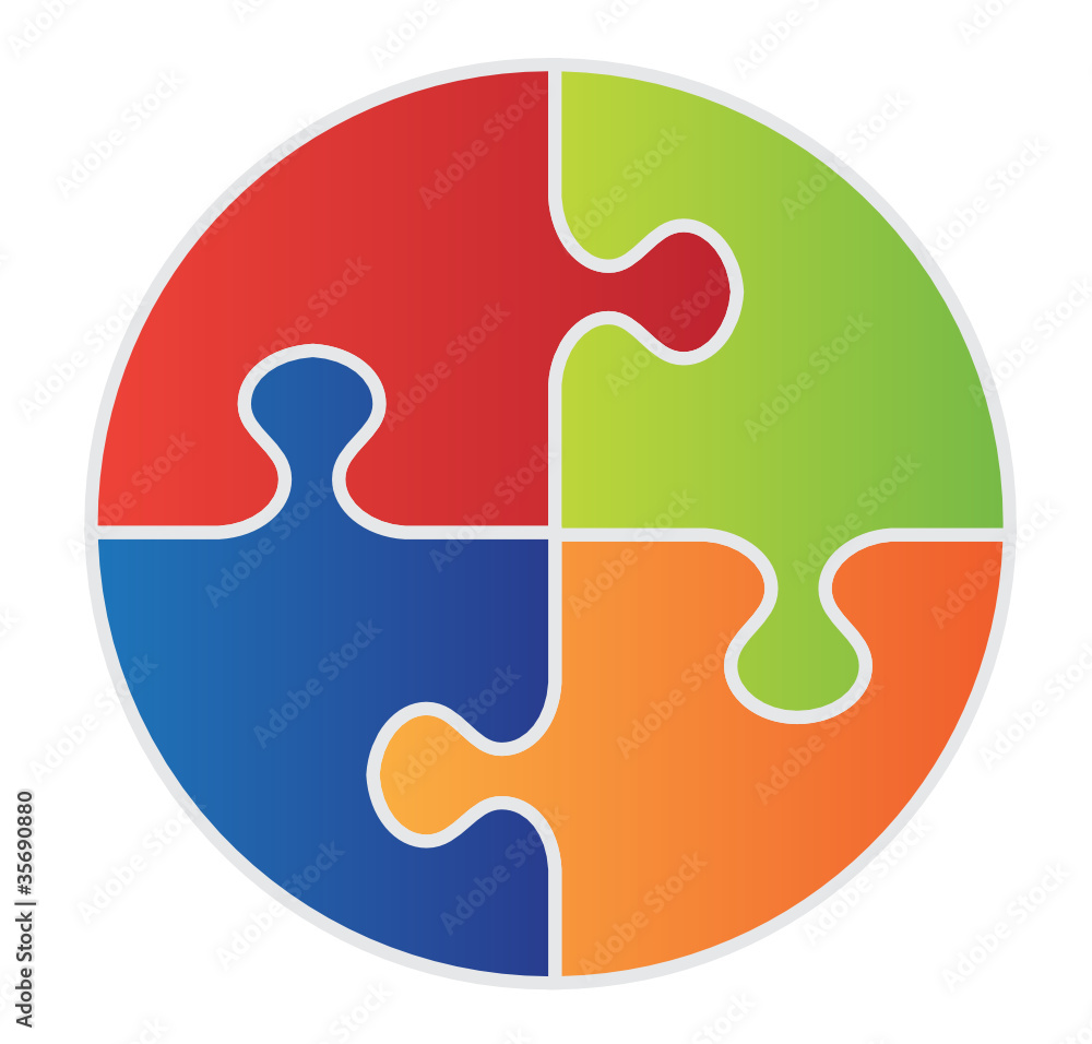 Round Puzzle Stock Vector | Adobe Stock
