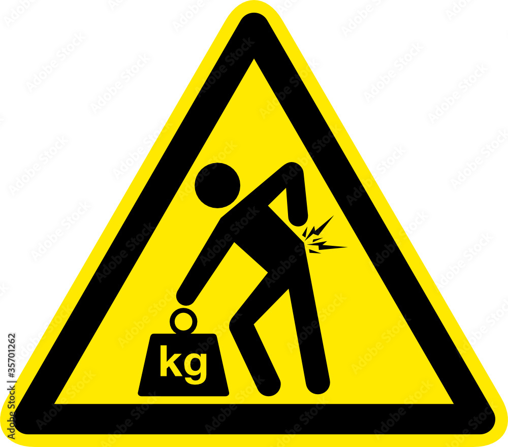 Warnschild Warnzeichen Hohes Gewicht Schwere Last Stock Vector | Adobe ...