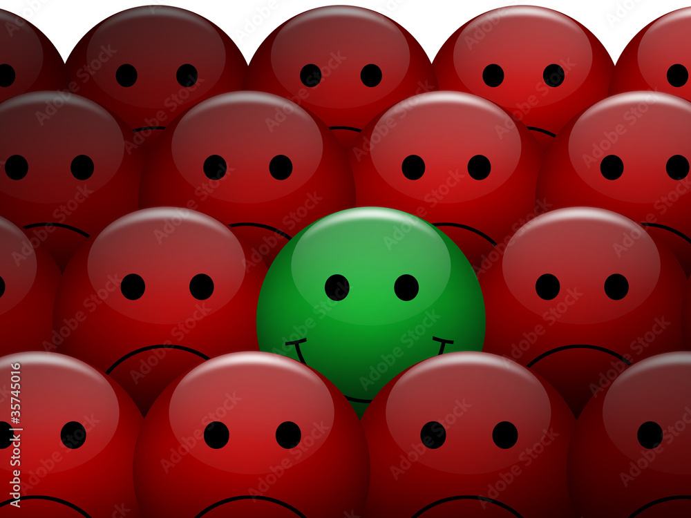 Smileys group - positiv Stock Illustration | Adobe Stock