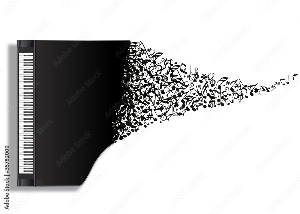 Piano_Notes Stock Vector | Adobe Stock