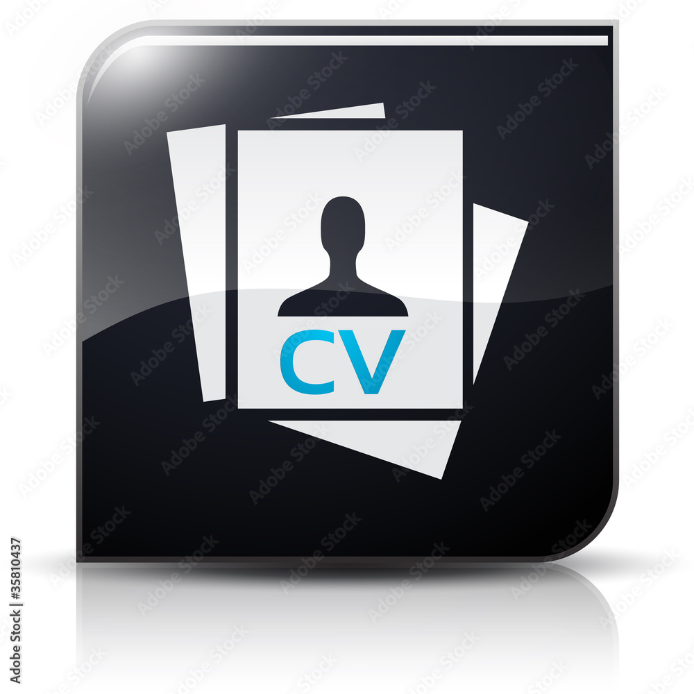 Symbole glossy vectoriel CV Stock Vector | Adobe Stock