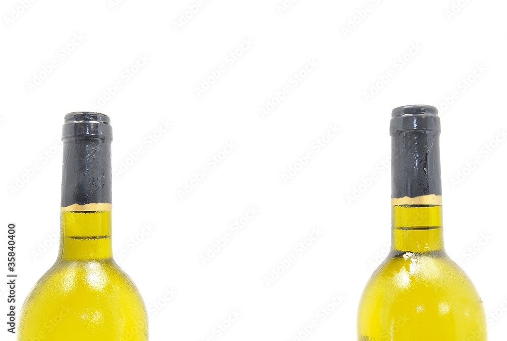 Dos botellas de vino blanco frias. Stock Photo | Adobe Stock