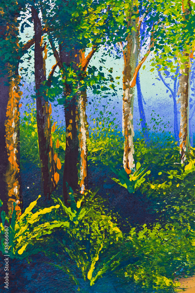 Forest Drawing Color