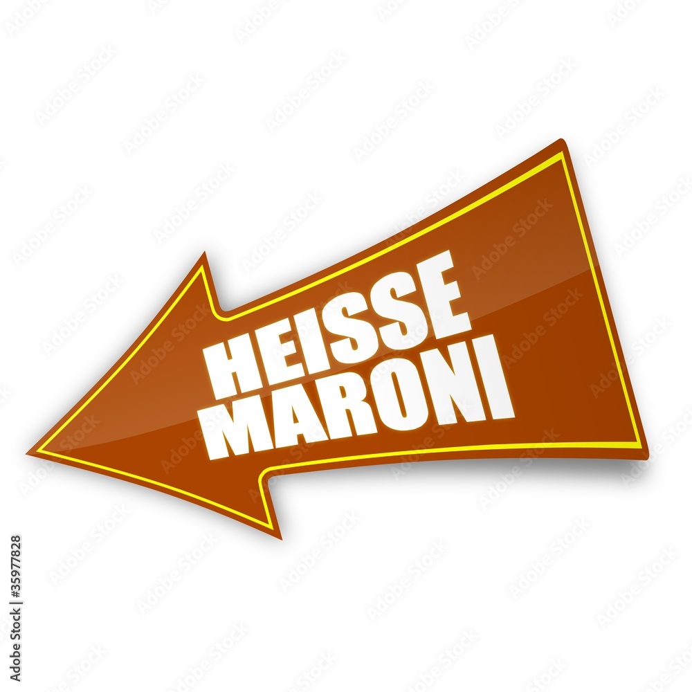 sticker pfeil heisse maroni 1 Stock Illustration | Adobe Stock