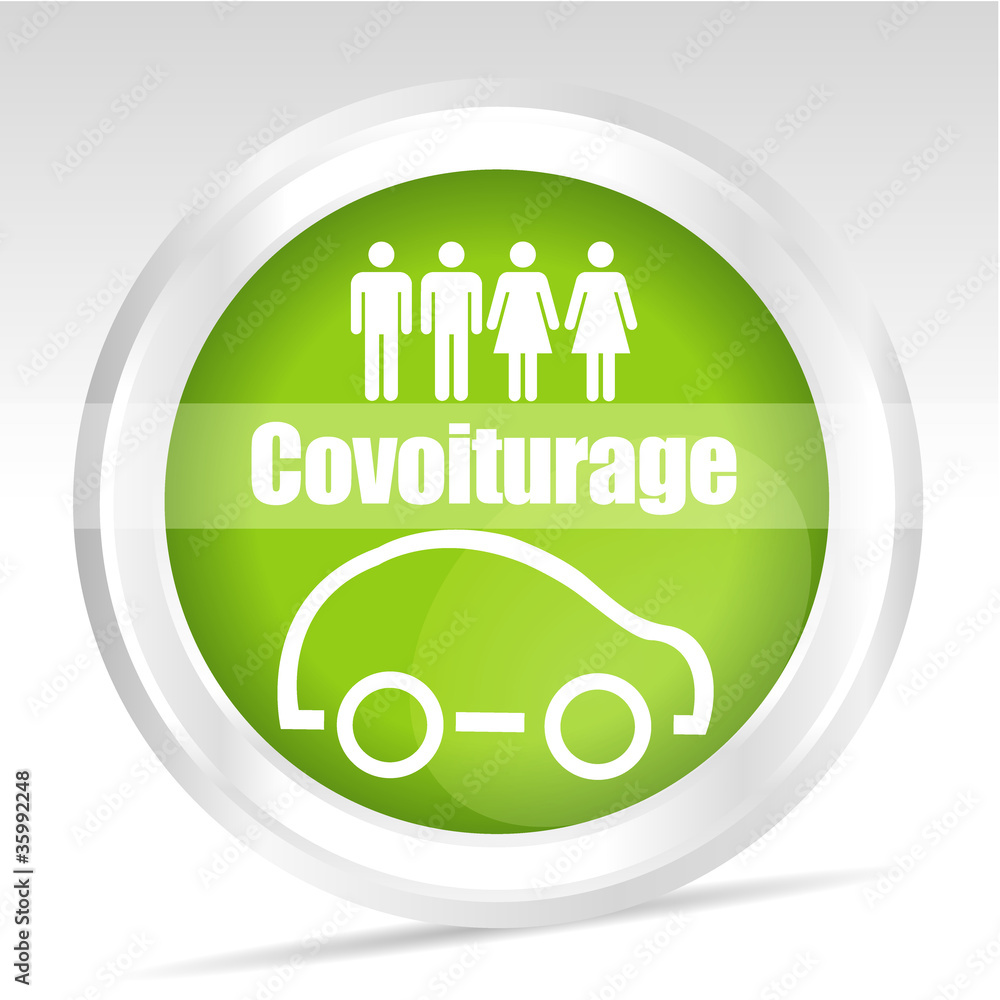 Vecteur Stock icône covoiturage | Adobe Stock