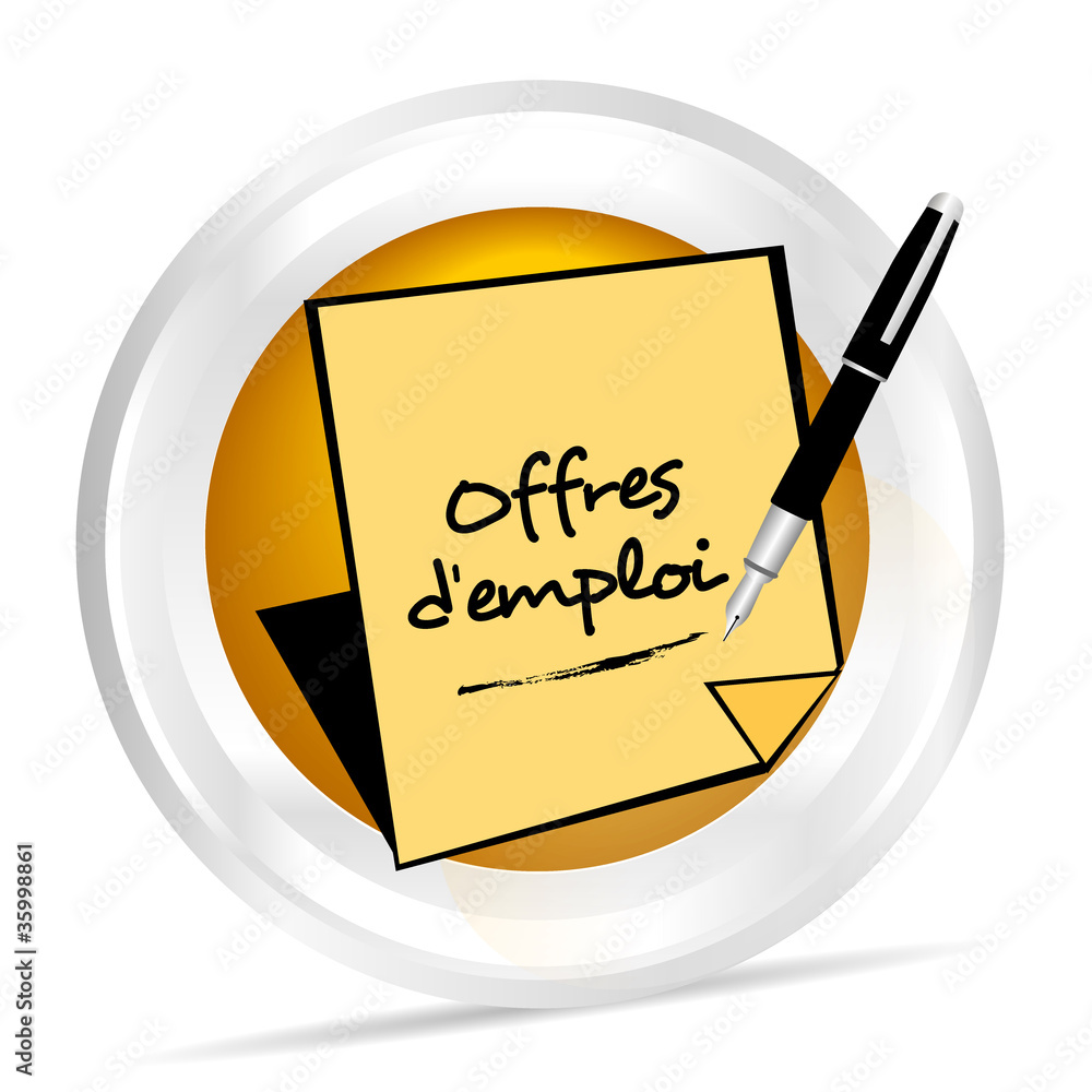 Vecteur Stock icône offres d'emploi | Adobe Stock