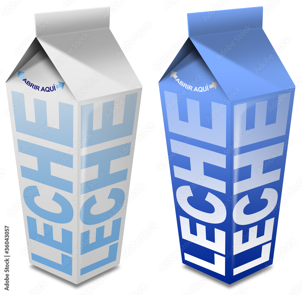 Leche carton - Milk carton ilustración de Stock | Adobe Stock