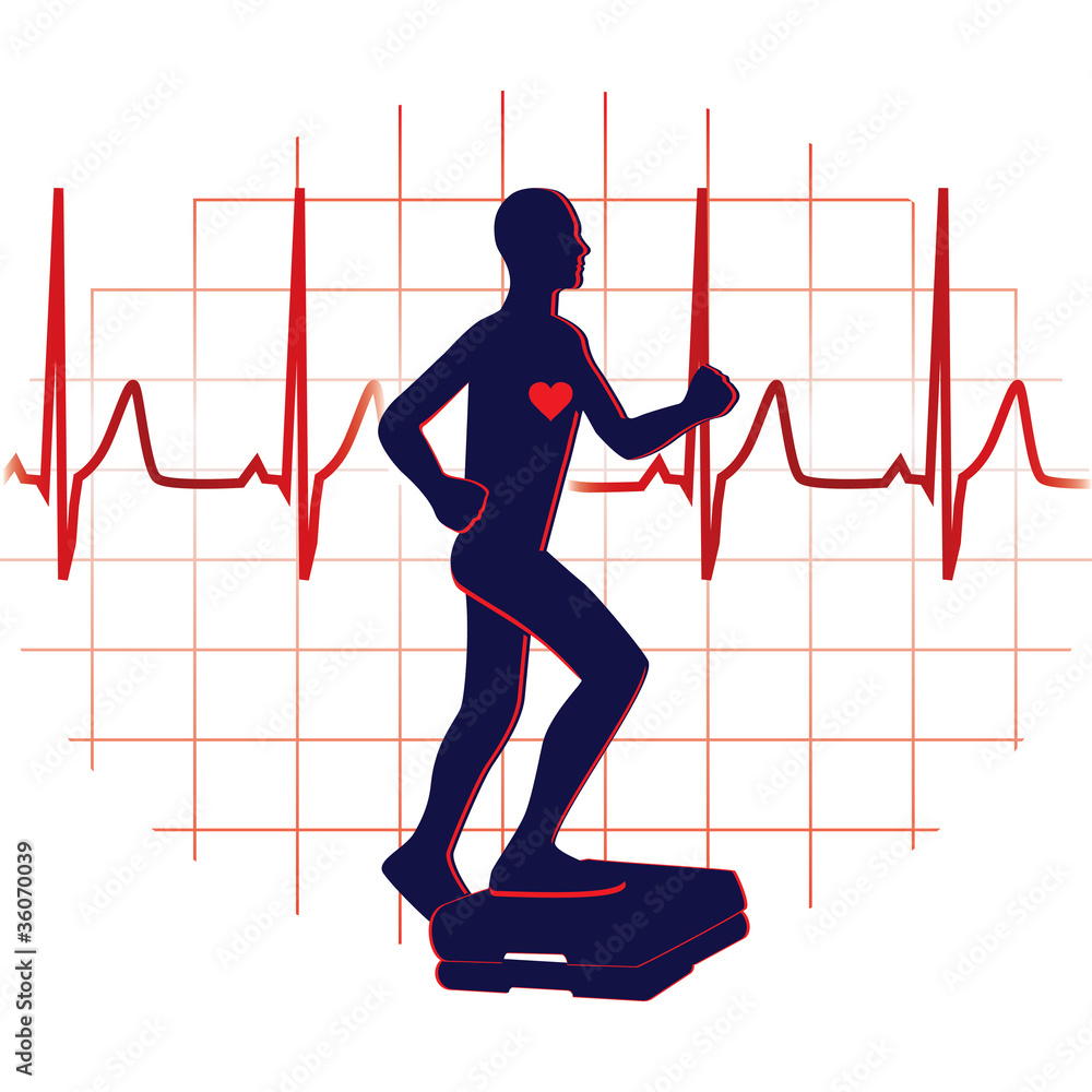 Step ups exercise icon vector Stock Vector | Adobe Stock