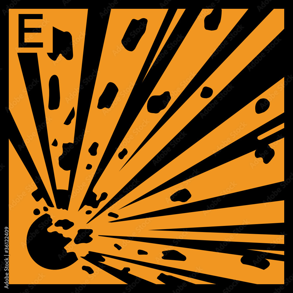 Gefahrstoffzeichen Explosionsgefährlich explosiv Etikett Stock Vector ...