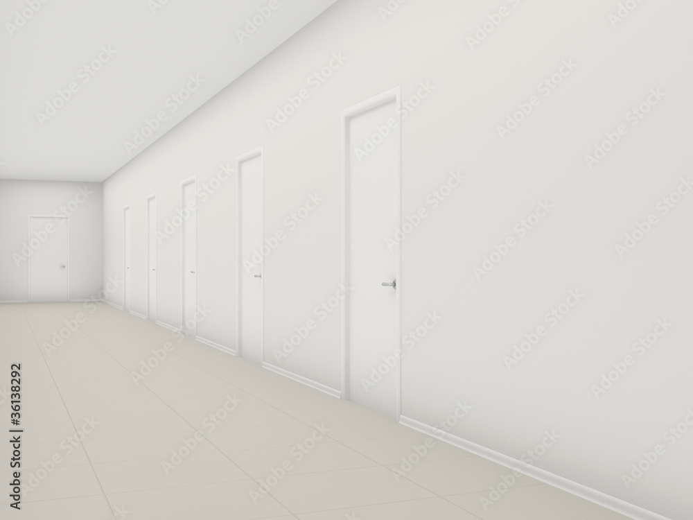 Poster Corridor with doors – Wall Art | UkPosters