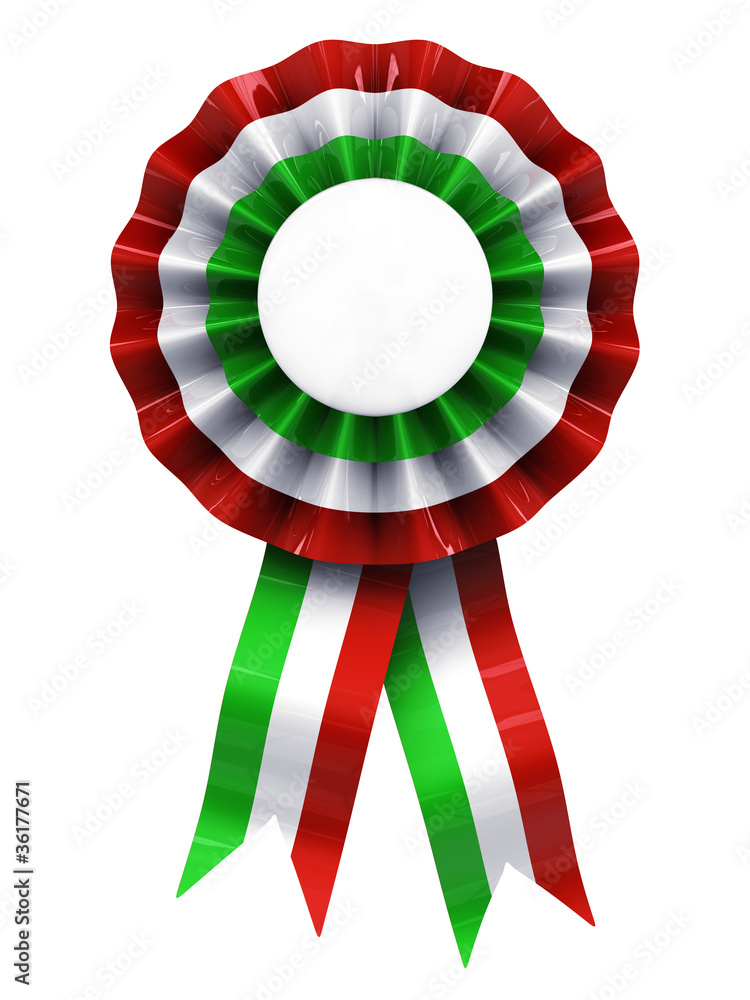 Illustrazione Stock Italian cockade ,coccarda , isolated on white ...