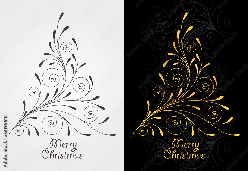 Christmas-tree Stock Vector | Adobe Stock