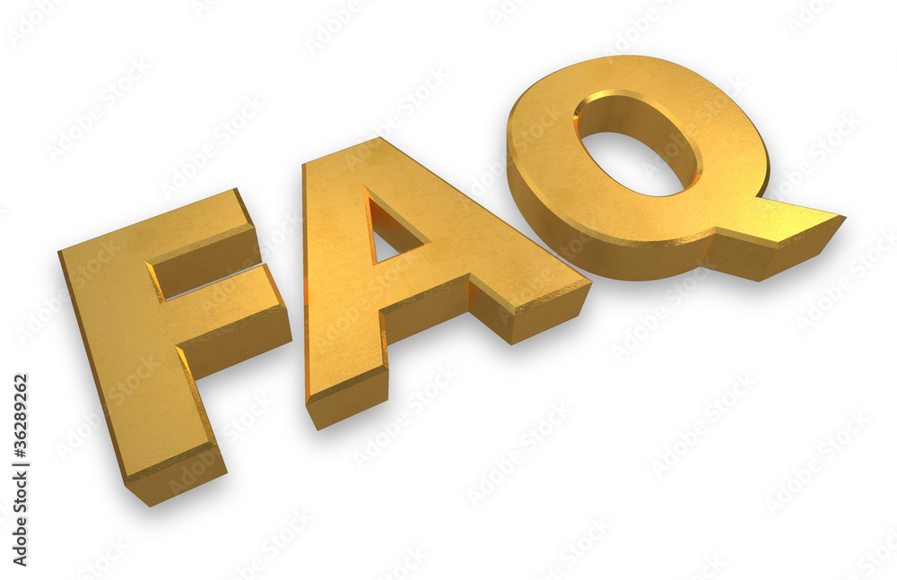 Frequently Asked Questions FAQ 3d symbol Stock Illustration | Adobe Stock