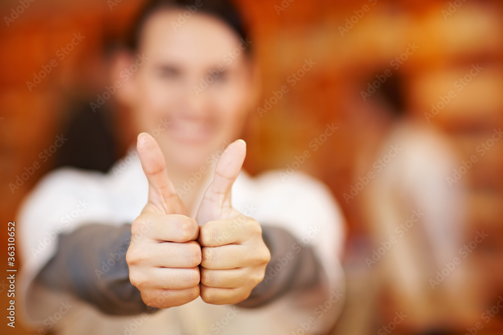 Daumen zeigen nach oben Stock Photo | Adobe Stock