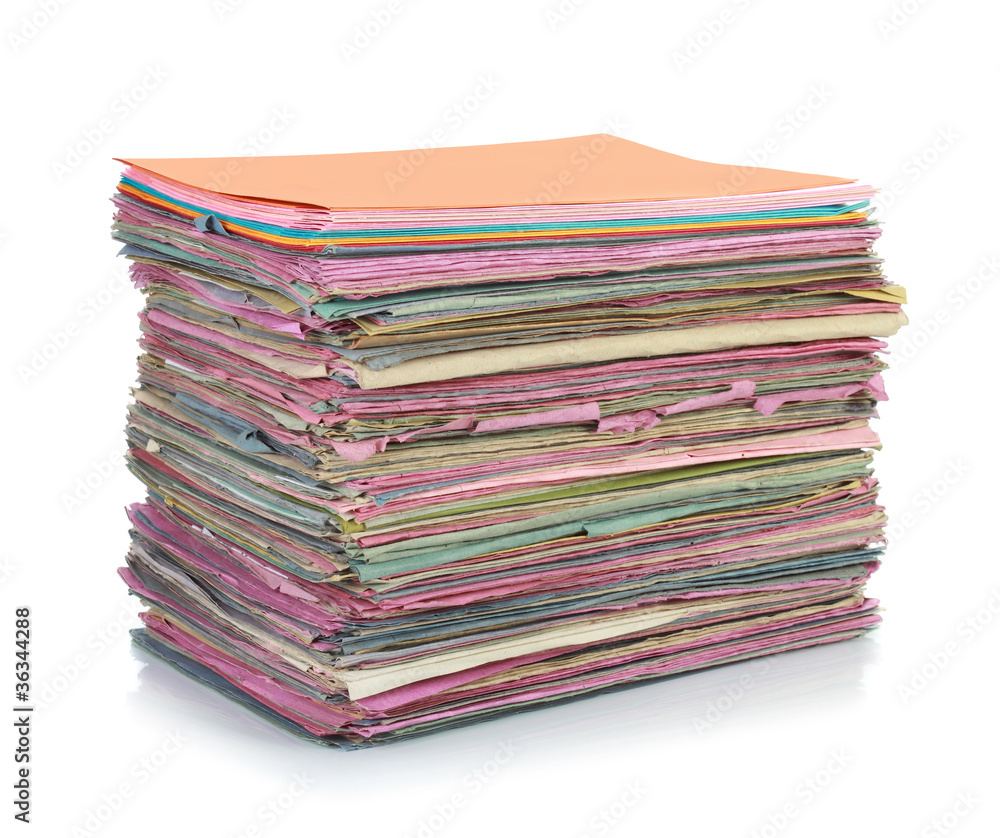 Stack of folder files Stock Photo | Adobe Stock