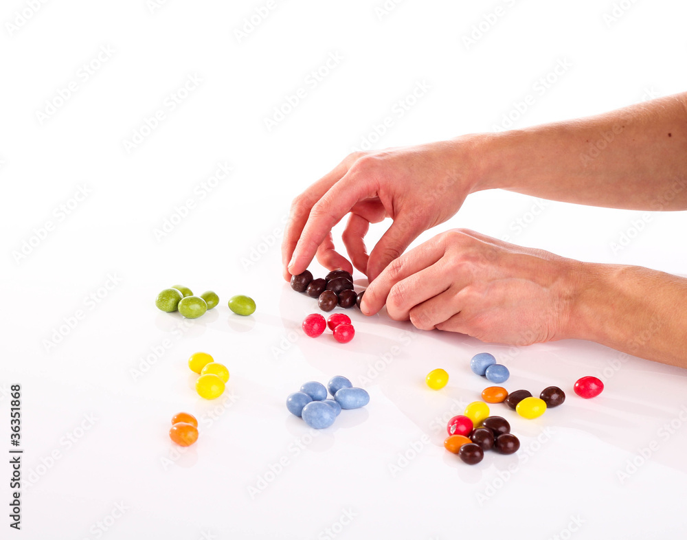 smarties rechnen Stock-Foto | Adobe Stock