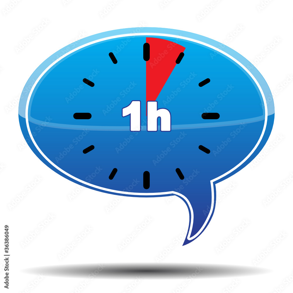 1 HOUR ICON Stock Vector | Adobe Stock