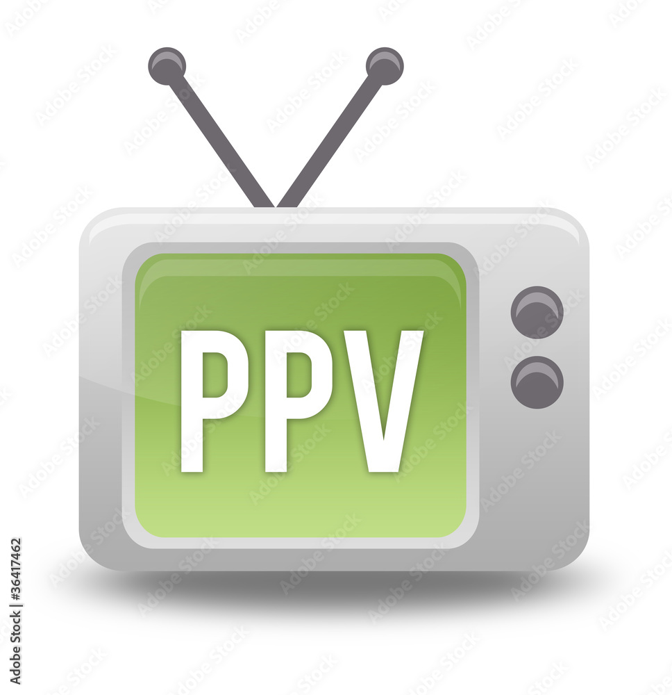 Cartoon-style TV Icon with "PPV" wording on screen Stock Illustration ...