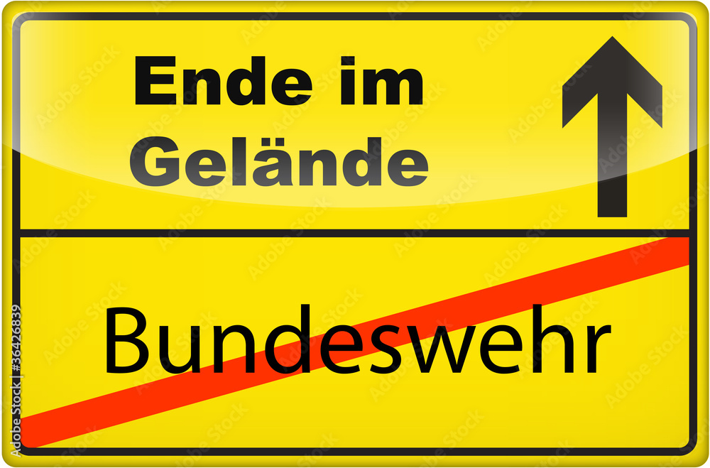 Bundeswehr - Ende im Gelände Stock Vector | Adobe Stock