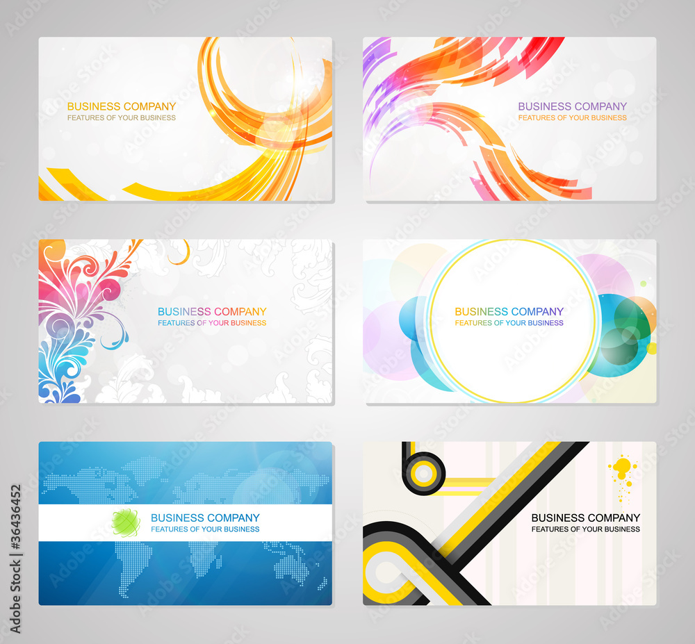 Business visiting card collection Stock Vector | Adobe Stock