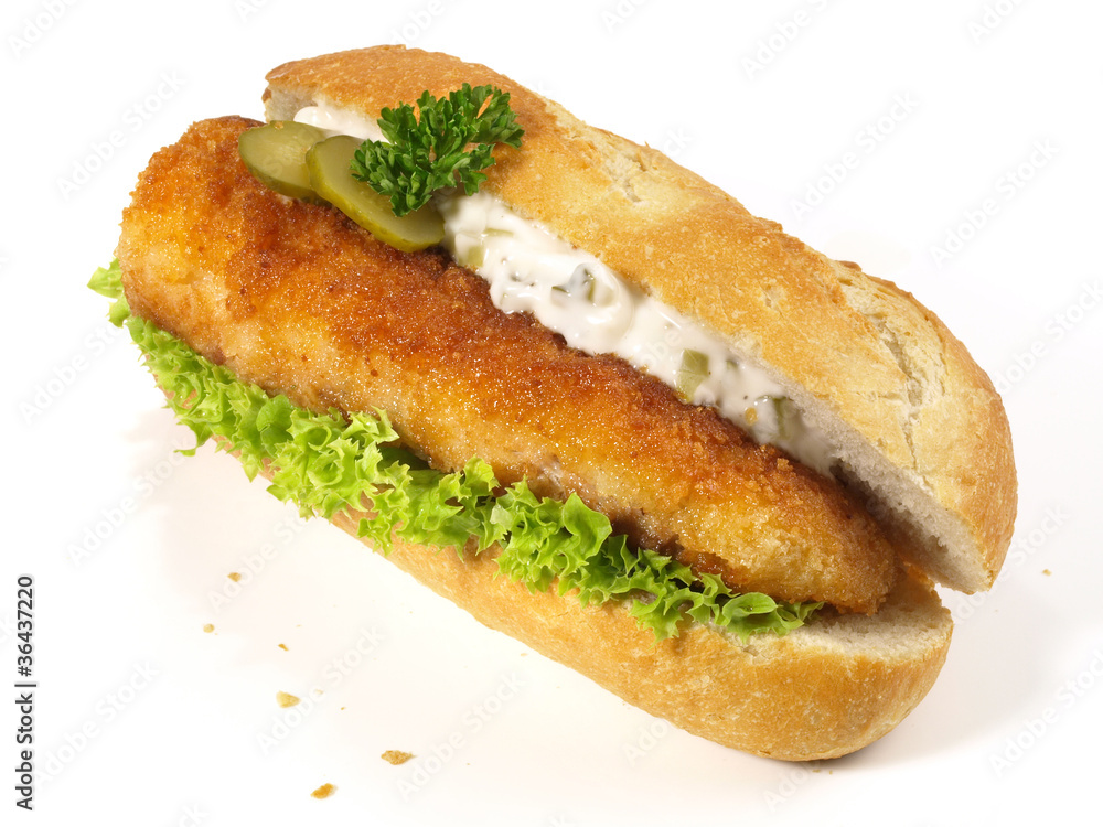 Poster Backfisch im Brötchen – Wall Art | UkPosters