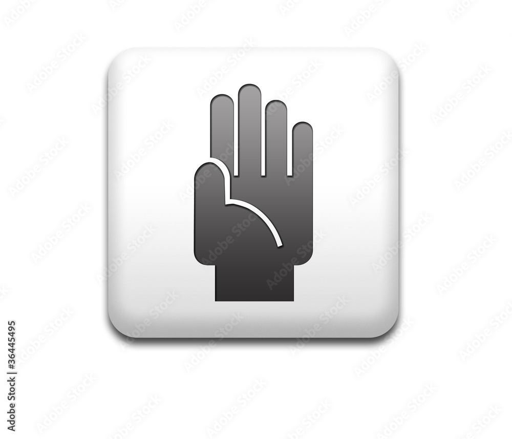 Boton cuadrado blanco simbolo alto Stock Illustration | Adobe Stock