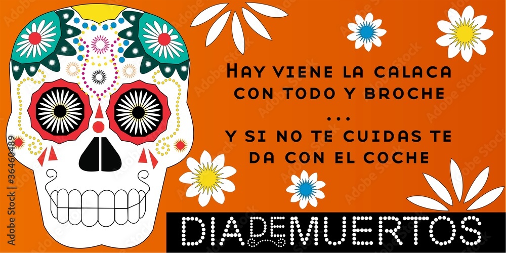 Calaverita Día de Muertos Stock Vector | Adobe Stock