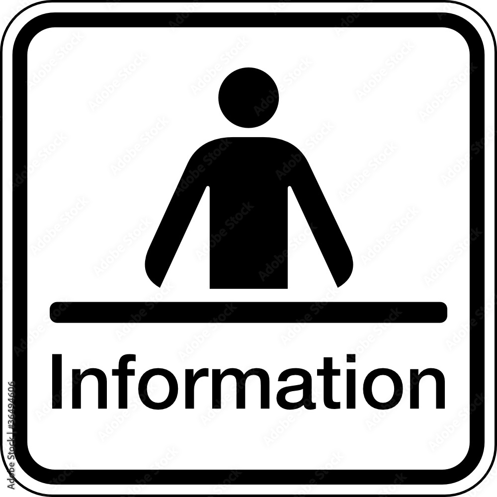Information Auskunft Schalter Punkt Schild Zeichen Symbol vector de ...