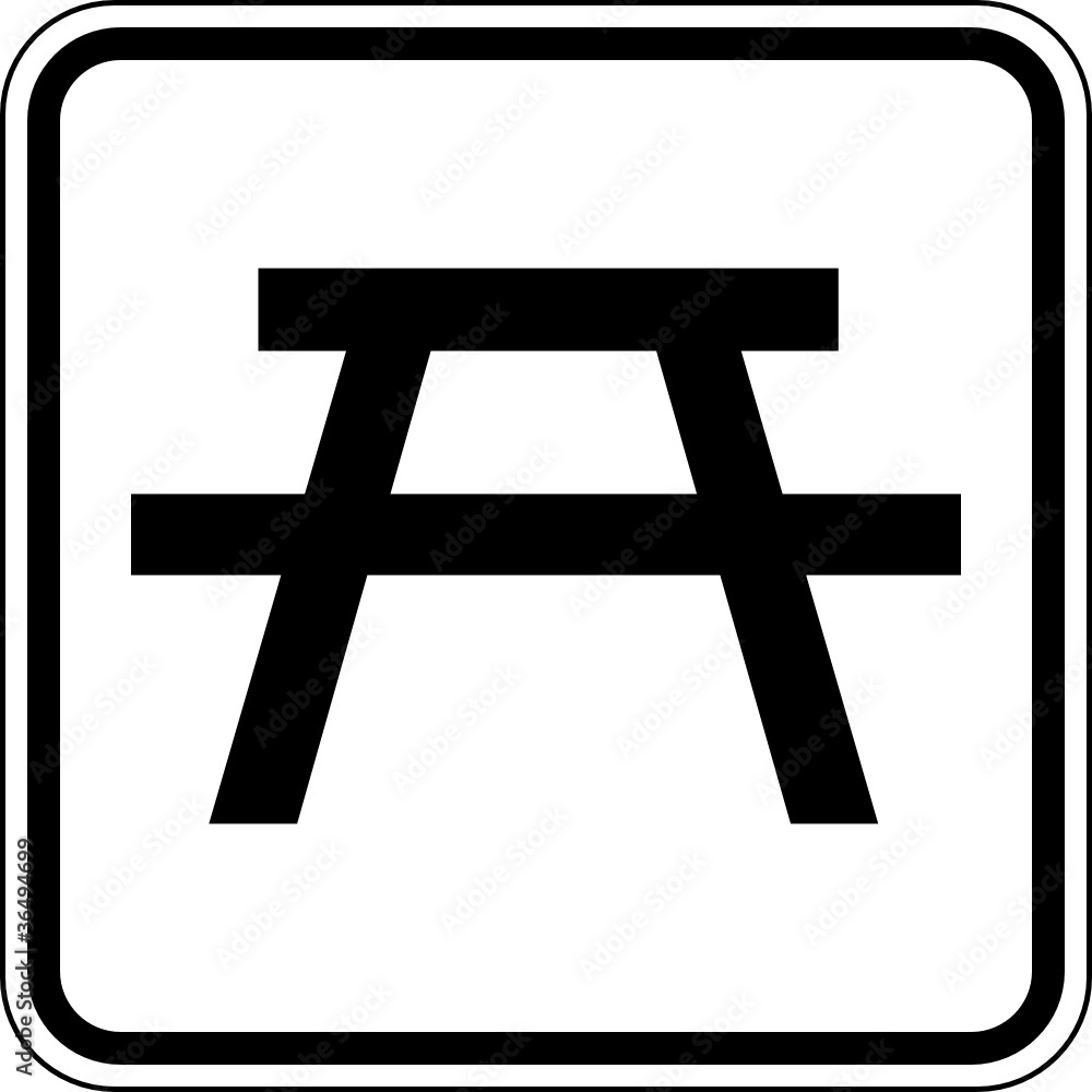 Rastplatz Rasten Schild Zeichen Symbol Grafik Stock Vector | Adobe Stock