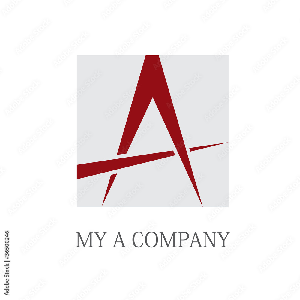 Logo letter A, compass # Vector Stock Vector | Adobe Stock