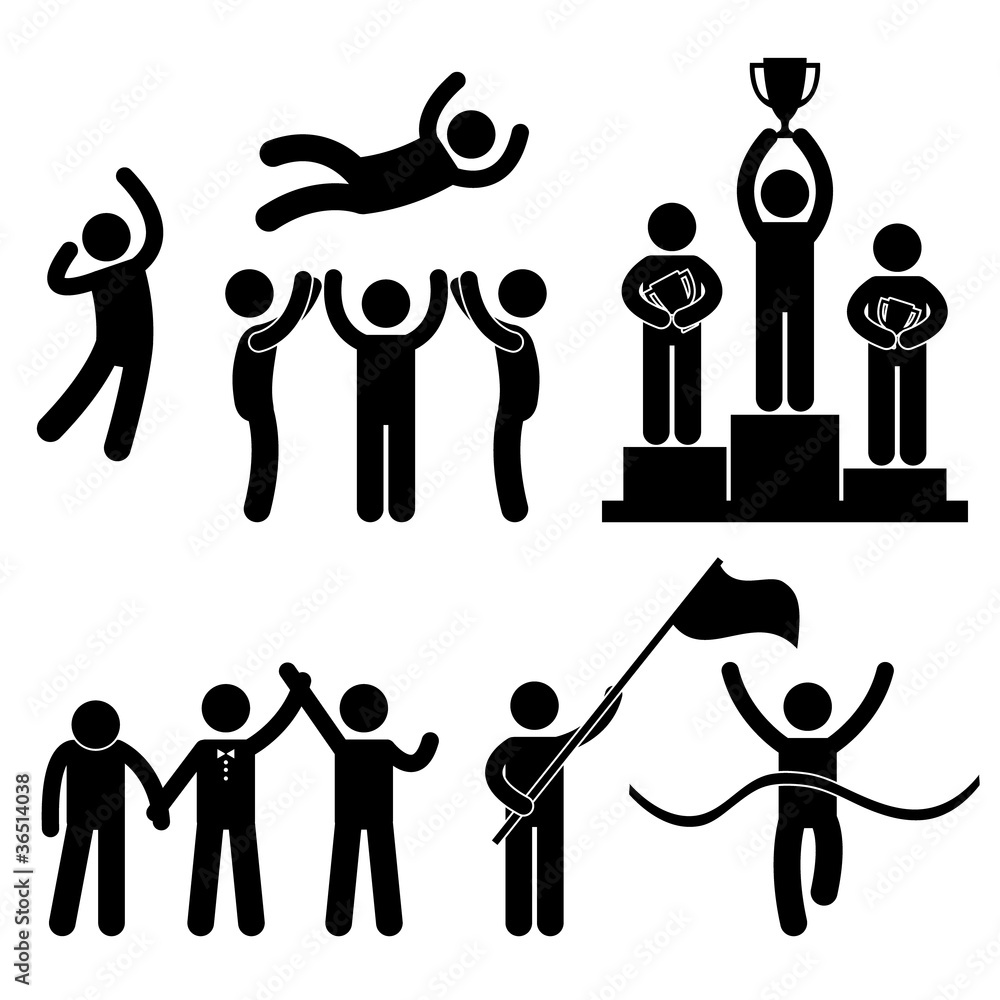 Win Winner Loser Glory Celebration Champion Success Victory Stock ...