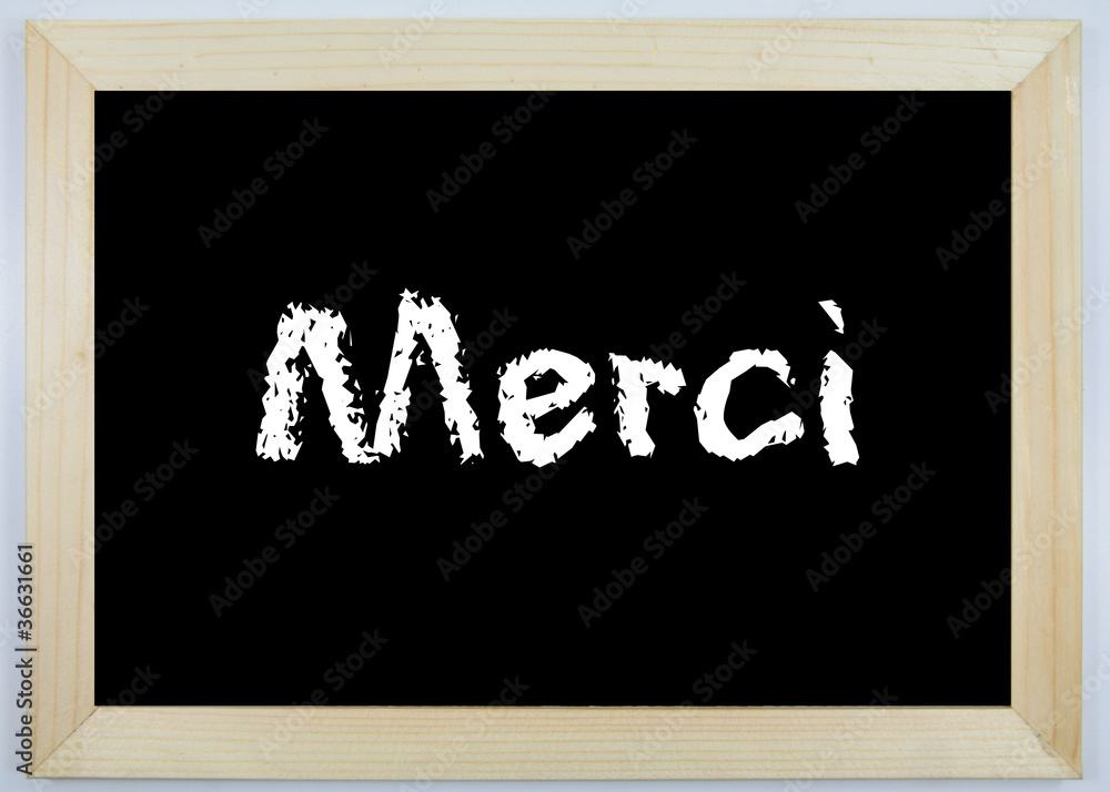 Schild - Merci Illustration Stock | Adobe Stock
