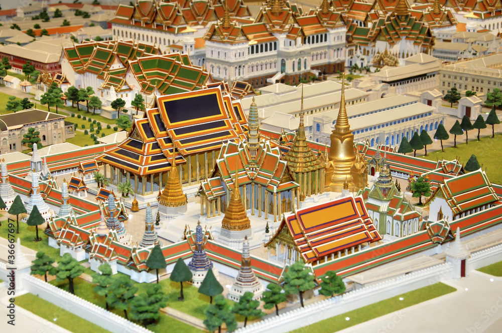 Model of Grand Palace in Bangkok, Thailand Stock Photo | Adobe Stock