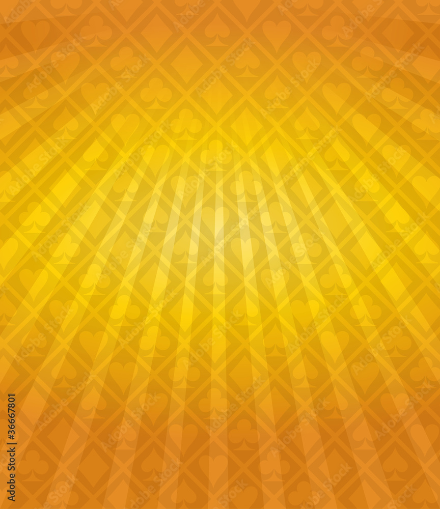 Vector Poker Gold Background Stock Vector | Adobe Stock