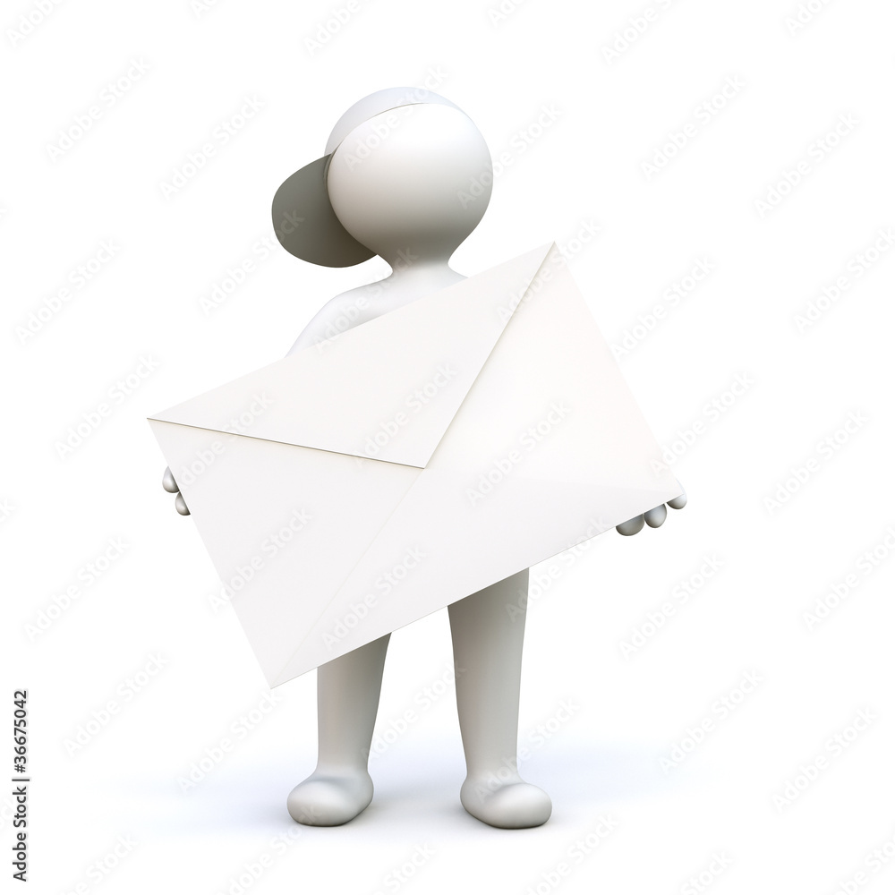 3D Man letter Stock-Illustration | Adobe Stock