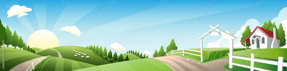 farm Stock Vector | Adobe Stock