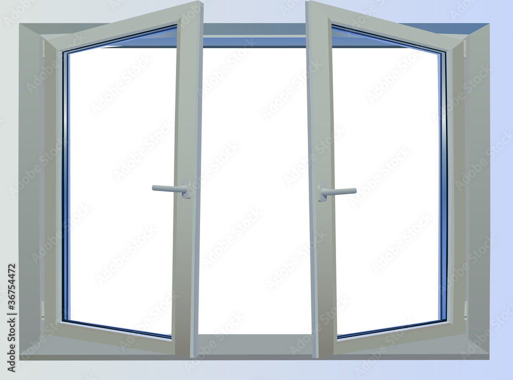 window isolated on white illustration Stock Vector | Adobe Stock