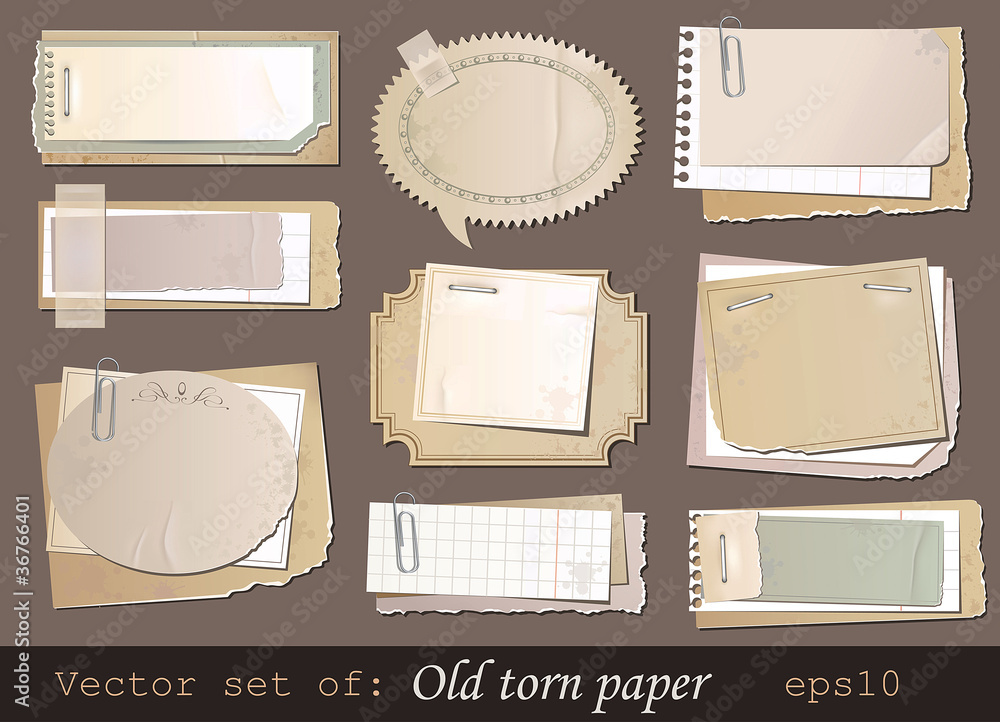 Old Torn Paper Vector