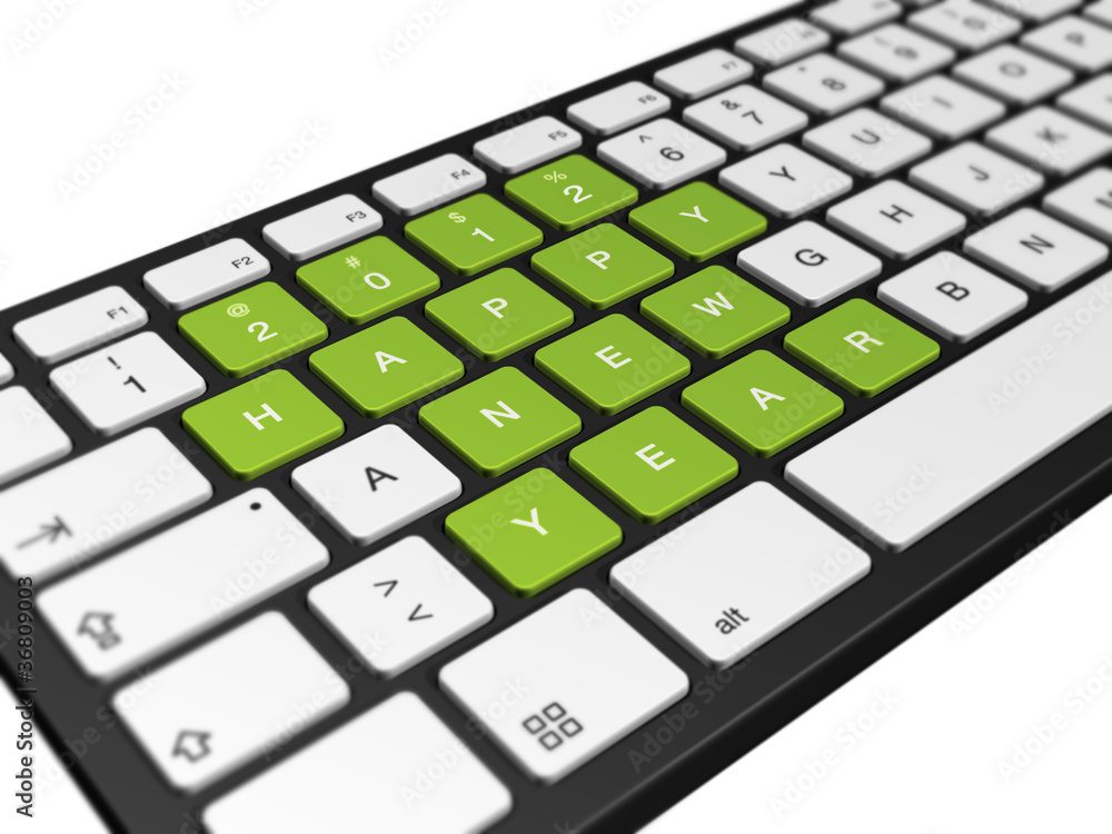 New year 2012 computer keyboard | Uwalls.co.uk