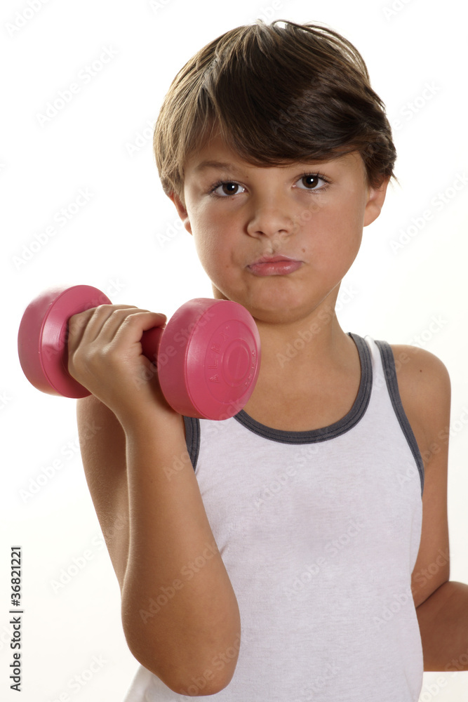 Kleiner Bodybuilder Stock Photo | Adobe Stock