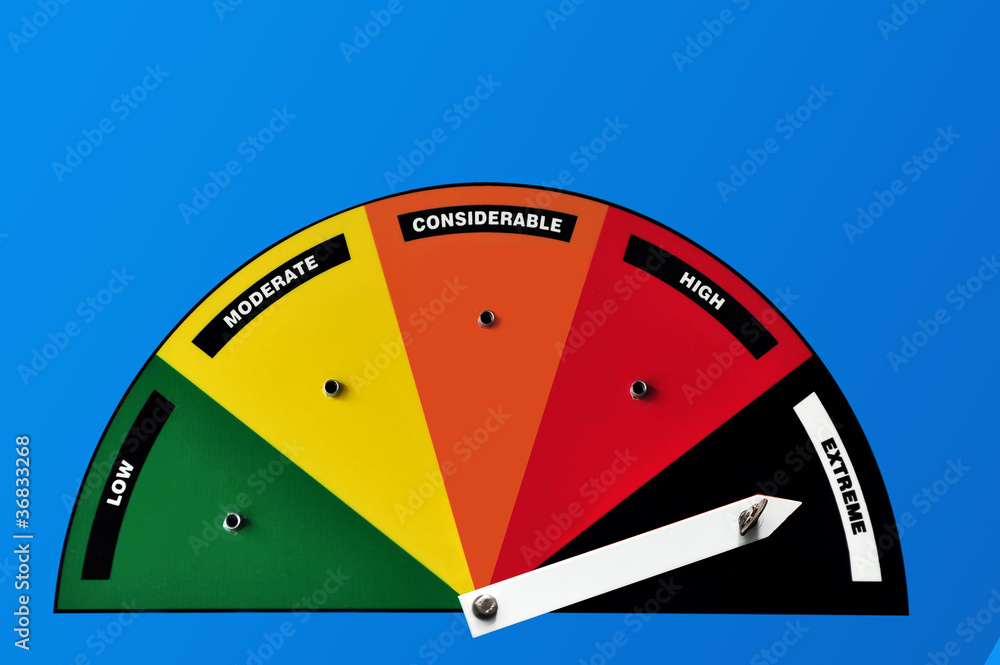 Advisory warning sign - extreme danger Stock Photo | Adobe Stock