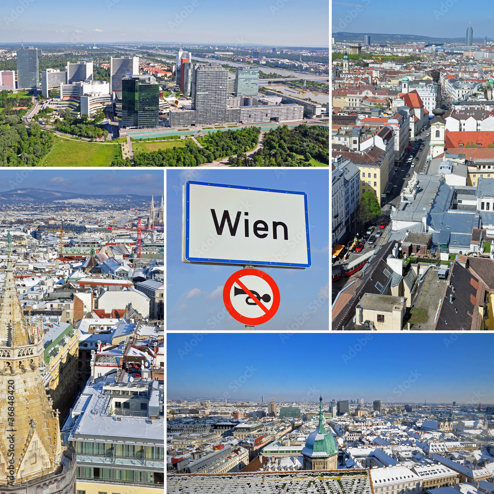 wien von oben Stock Photo | Adobe Stock