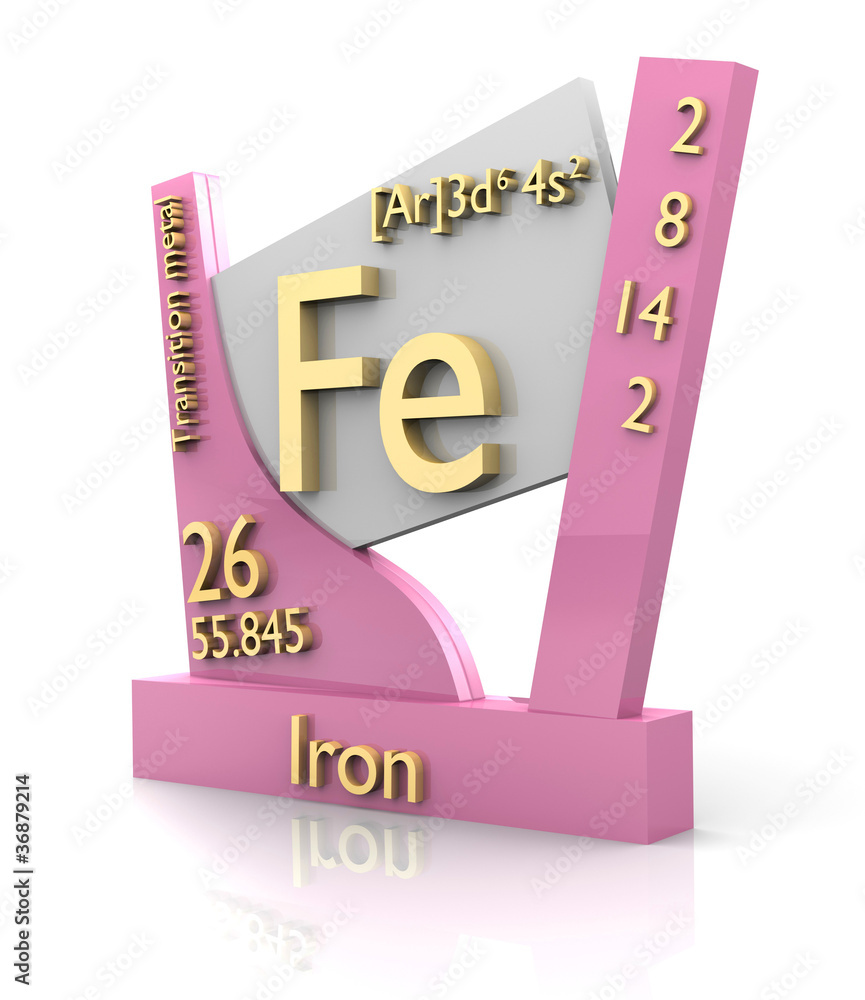 Iron form Periodic Table of Elements - V2 Stock Illustration | Adobe Stock