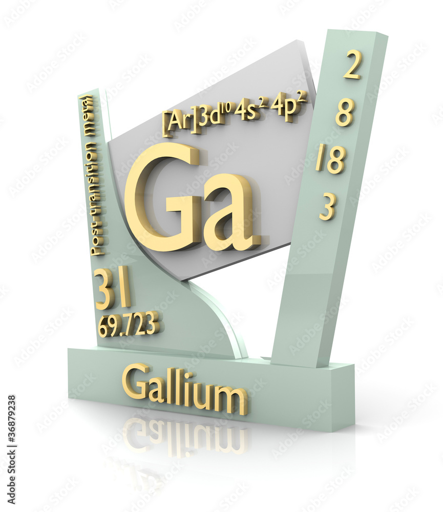 Gallium form Periodic Table of Elements - V2 Stock Illustration | Adobe ...