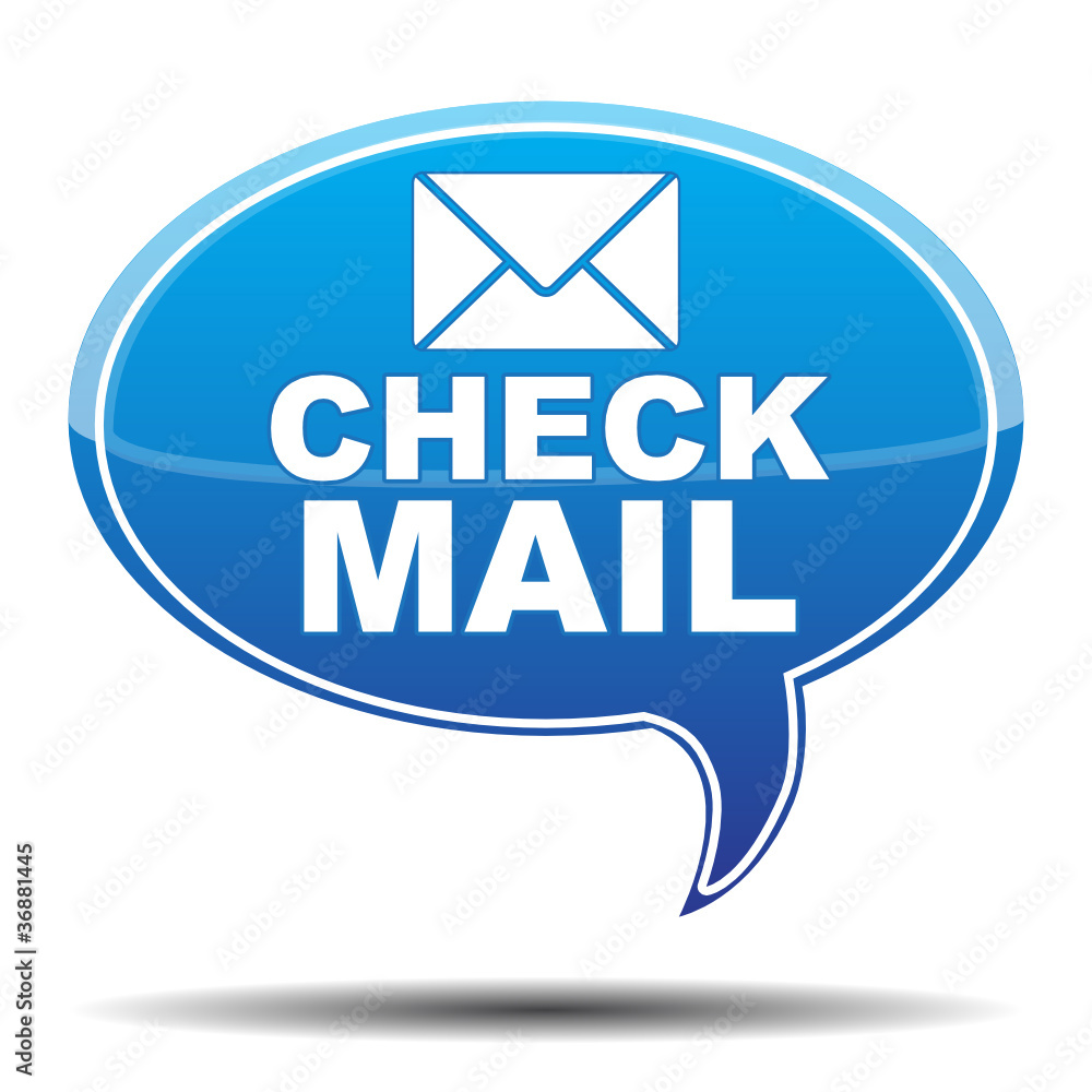 CHECK MAIL ICON Stock Vector | Adobe Stock