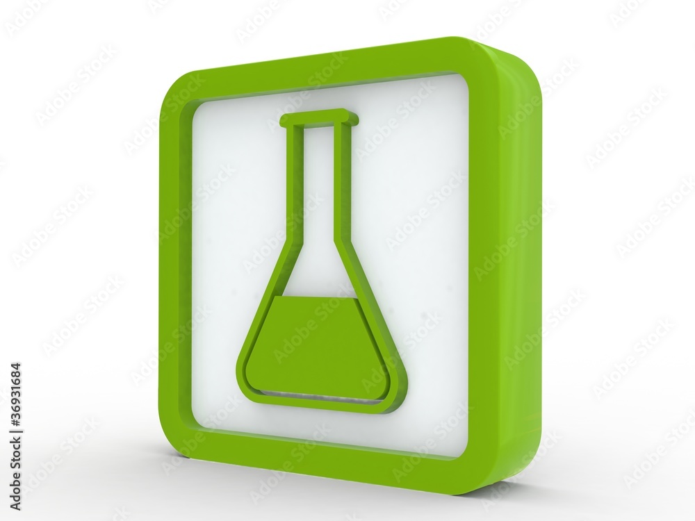 Icon grün Reagenzglas Stock-Illustration | Adobe Stock